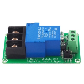 ONE 1 Channel Relay Module 30A with Optocoupler Isolation 5V 12V 24V Supports High and Low Level ...