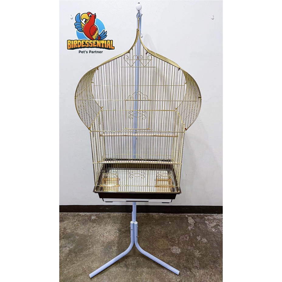 Big Collapsible Spades Bird Cage with stand and free locks | Shopee ...