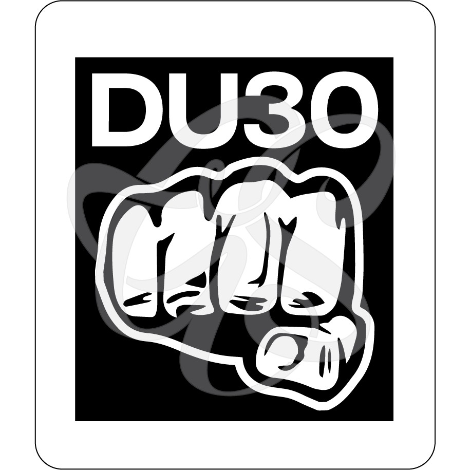 DU30 Fist Front_Duterte Fist Sign_Car and Motorcycle Decal Sticker (COD ...