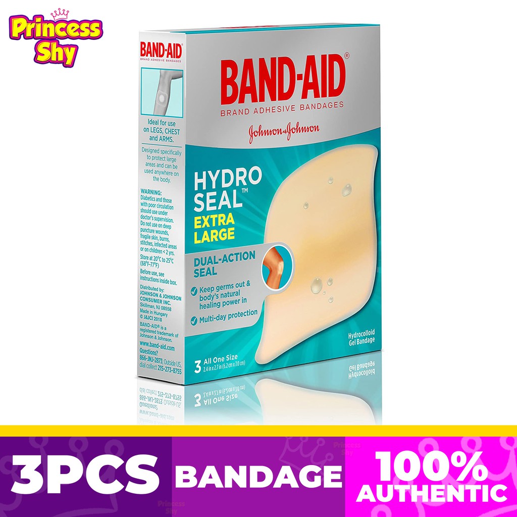 Band-Aid Hydro Seal Extra Large Waterproof Adhesive Hydrocolloid Gel ...