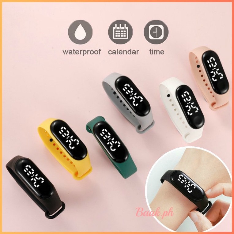 30M waterproof touch screen led bracelet watch Luminous Transparent men ...