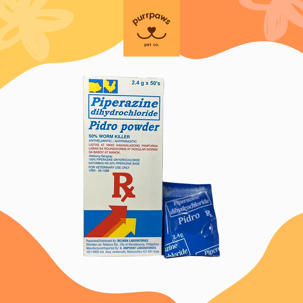 Pidro Powder Worm Killer (50 sachet of 2.4g) | Shopee Philippines