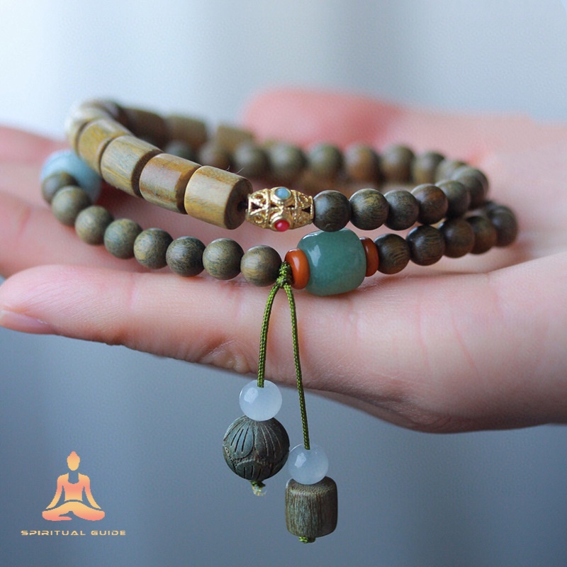 Green Sandalwood Buddha Bead Bracelet Peace Healing Bracelet | Shopee ...