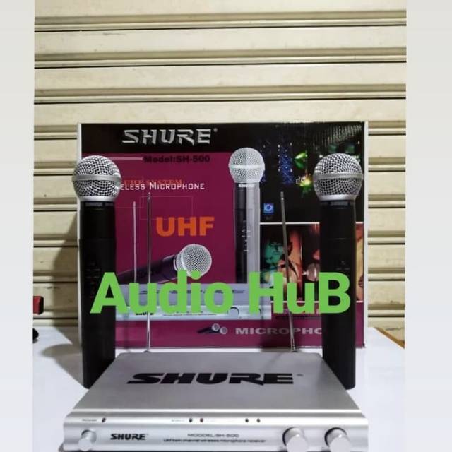 Mic WIRELESS SHURE SH 500 MICROPHONE SHURE SH500 HANDHELD | Shopee ...
