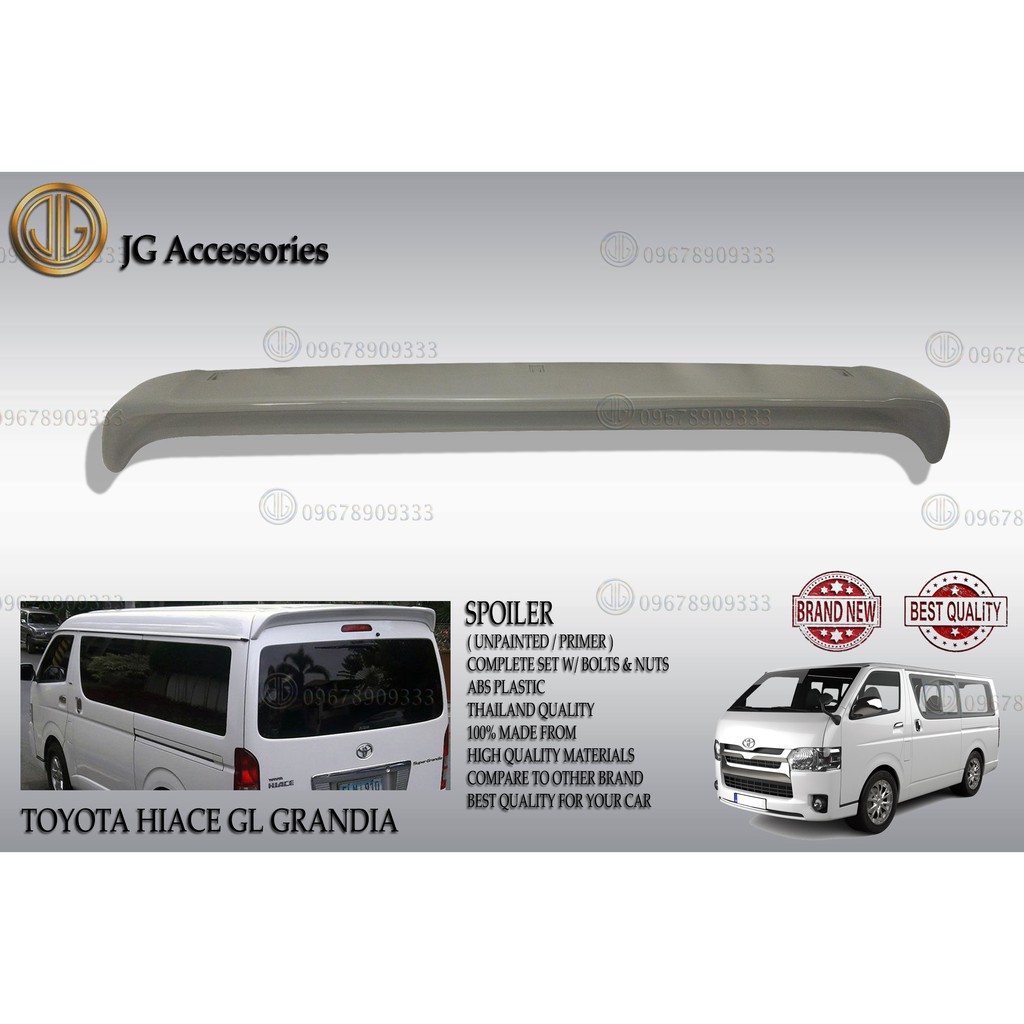 TOYOTA HI ACE GL GRANDIA/HIACE GRANDIA 2005-2018 REAR SPOILER WING ABS ...