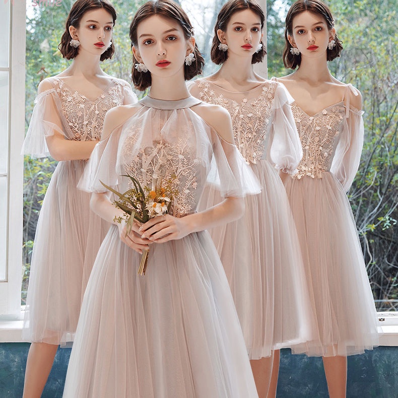 Pastel Pink Bridesmaid Dress Gown Graduation Debut Fairy Dresses 03 ...