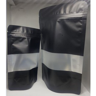 100 PCS Glossy Black Stand Up Pouch with ziplock Resealable pouch Matte ...