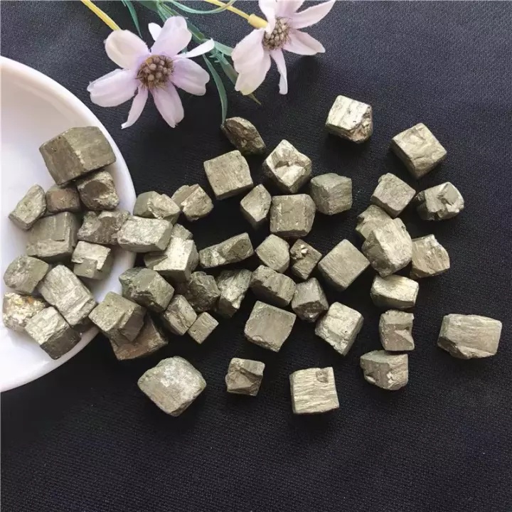 Natural crystal pyrite stone# lucky money crystal#wealth fortune stone ...
