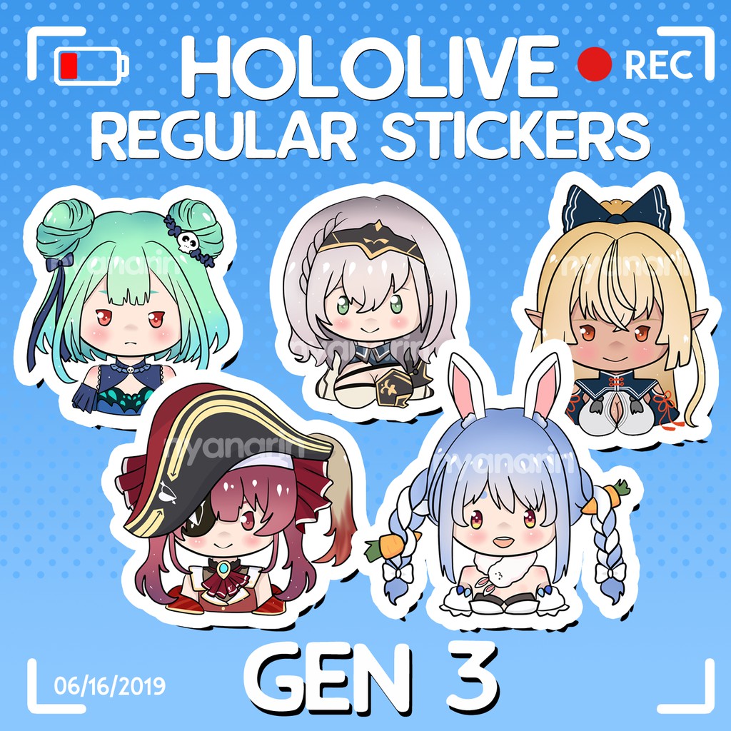 Hololive 3rd GEN Stickers | Shopee Philippines