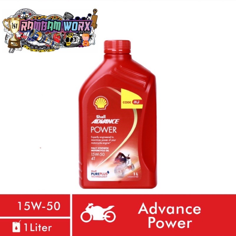 Shell Advance 4T Power 15W-50 1Liter | Shopee Philippines