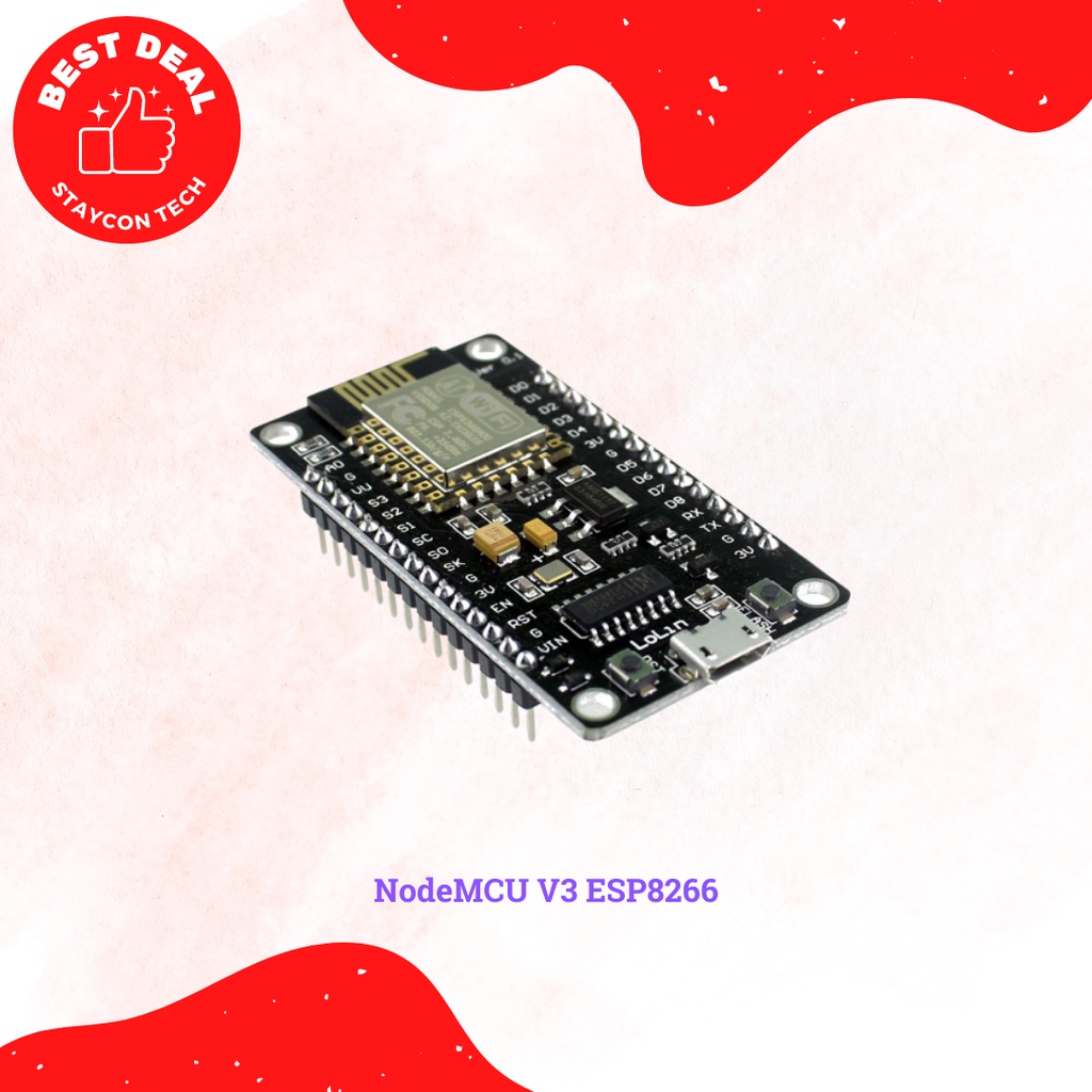 NodeMCU V3 ESP8266 (ESP-12E) WiFi IoT Development Board | Shopee ...
