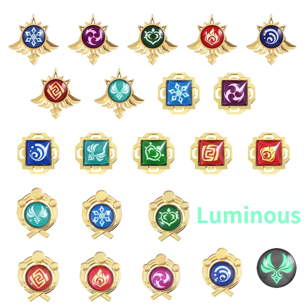 Genshin Impact Eye of God 7 Elements Anemo Geo Electro Dendro Hydro ...