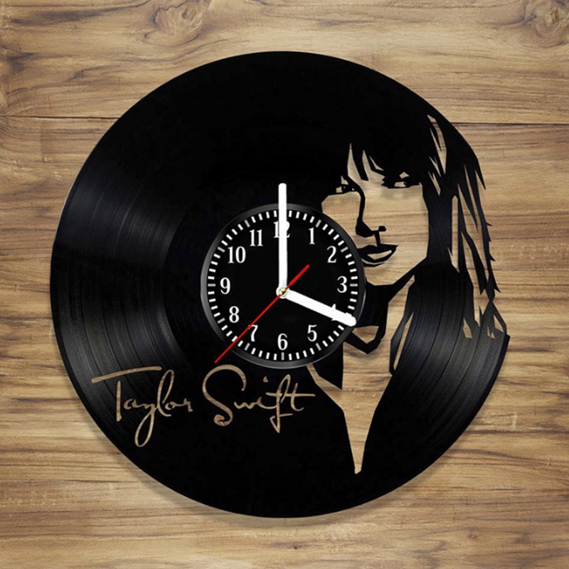 Taylor Swift CD Record Wall Clock Vinyl Hollow 3D Decorative Hanging ...