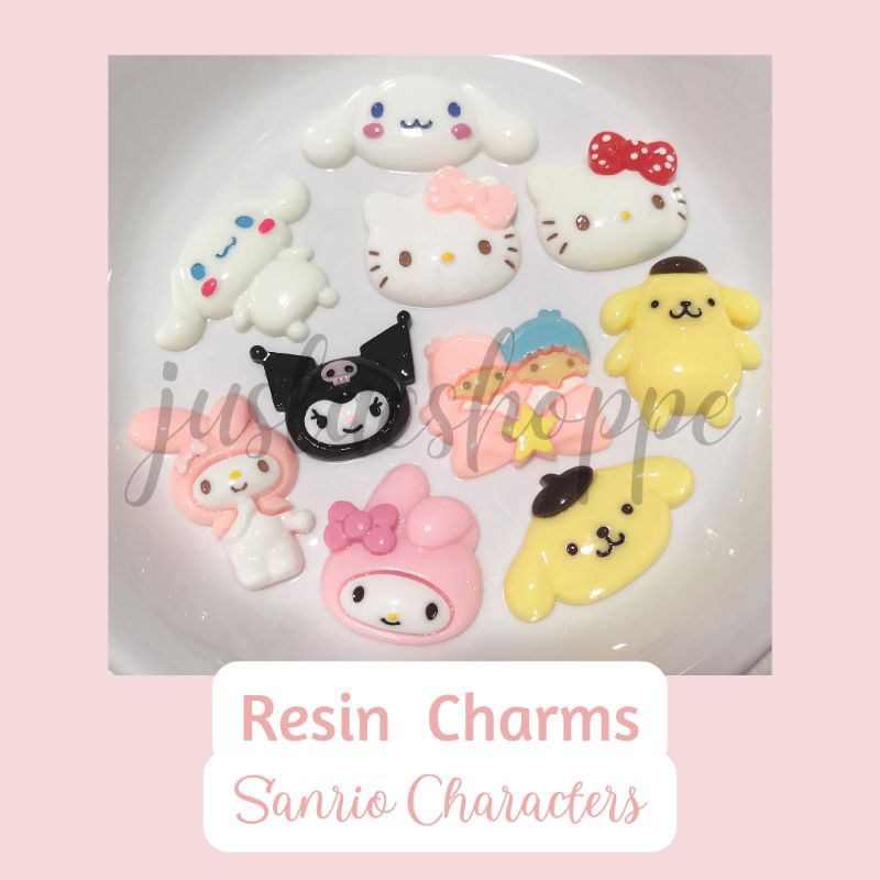 Flatback Resin Charms Decoden - Sanrio Characters - Kitty Melody Purin ...
