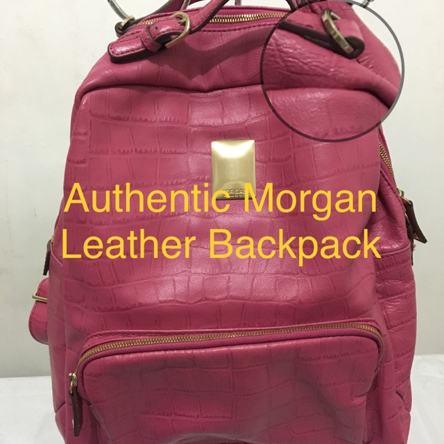 Authentic Morgan Backpack leather | Shopee Philippines