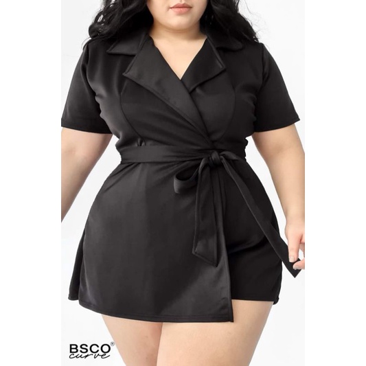 ONHAND PLUS SIZE BSCO CURVE RILEY ROMPER WITH BACK ZIPPER SIZES XL-6XL ...