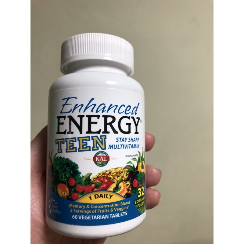 on hand!KAL, Enhanced Energy, Teen, Memory & Concentration Blend, 60 ...