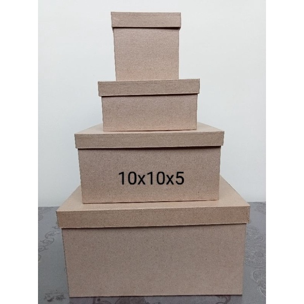 10x10x5 inches Export Quality Kraft Box ( hard Box ) | Shopee Philippines
