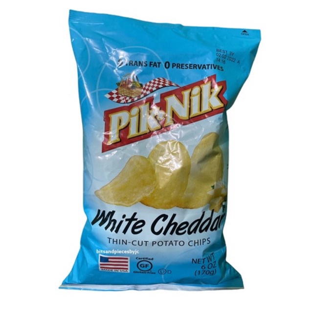 Pik-Nik White Cheddar Thin-Cut Potato Chips 170g | Shopee Philippines