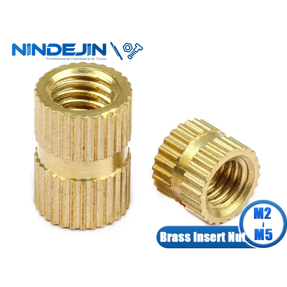 NINDEJIN 10-50Pcs Brass Insert Nut M2 M2.5 M3 M4 M5 M6 Knurled Threaded For 3D Print | Shopee ...