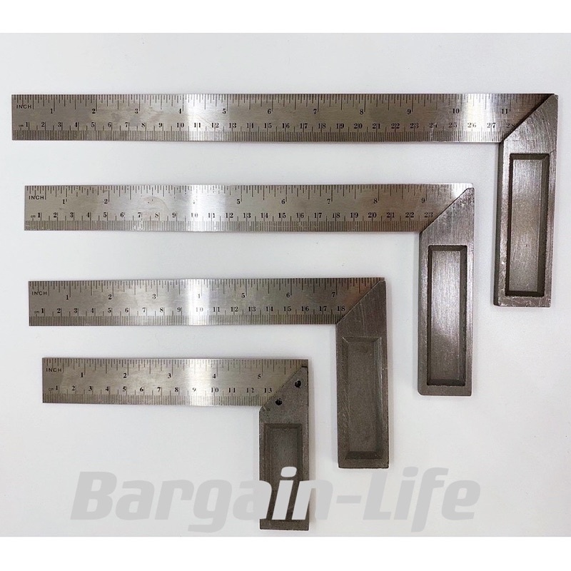 L-Square 6”8" 10" 12" Squala Steel Ruler L Square Angle Ruler (per pc ...