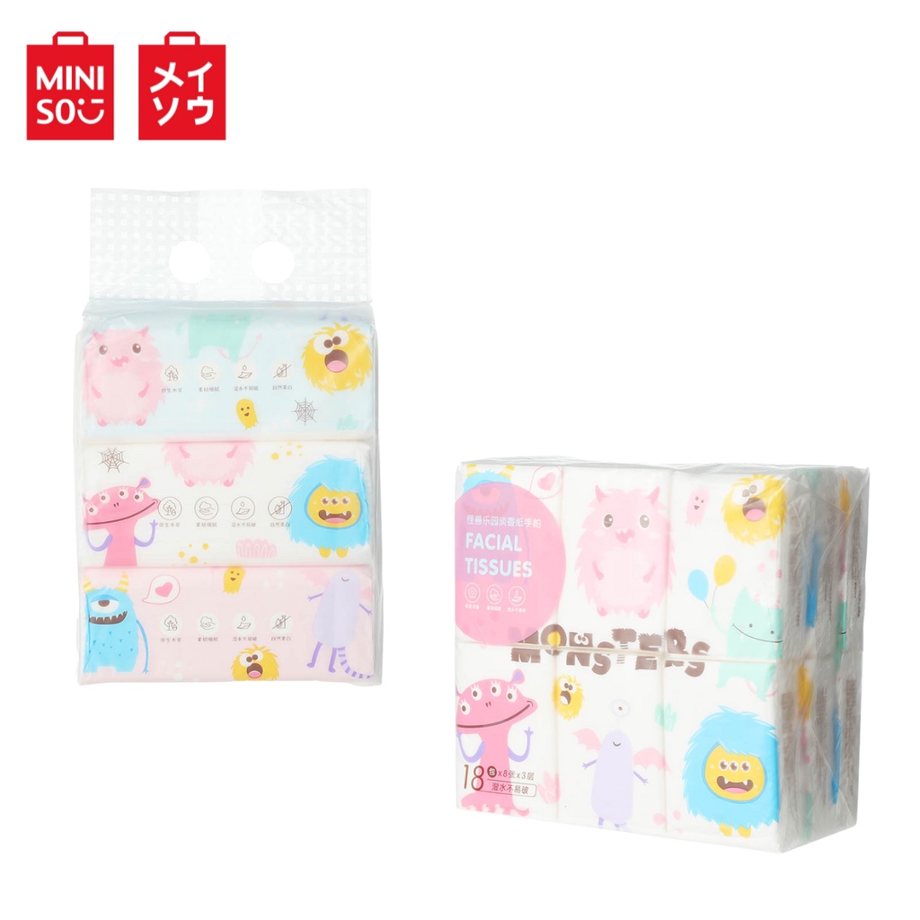 MINISO Monster Paradise Soft Comfy Facial Tissues | Shopee Philippines