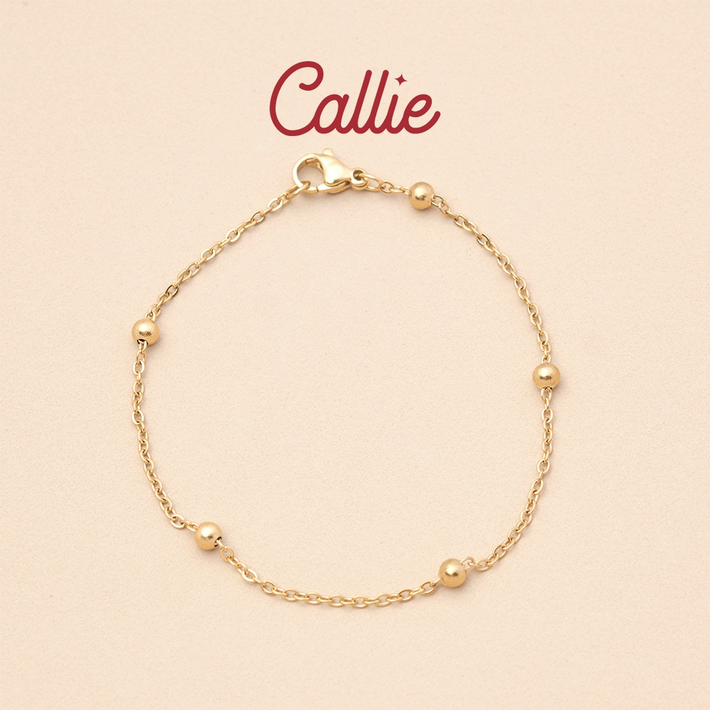 Callie Stainless Steel Basic Chain Bead Bracelet Shop Callie | Shopee Philippines
