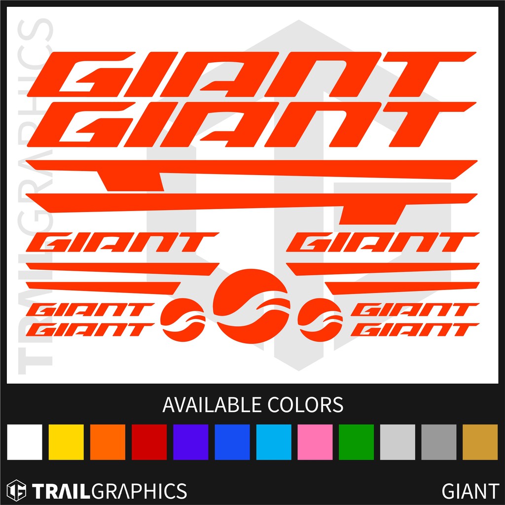 GIANT Sticker Decal Vinyl for Frame Mountain Bike/Road Bike/Fixie ...