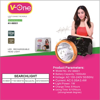 VONE Headlight Flashlight Outdoor Waterproof LED Light Rechargeable ...