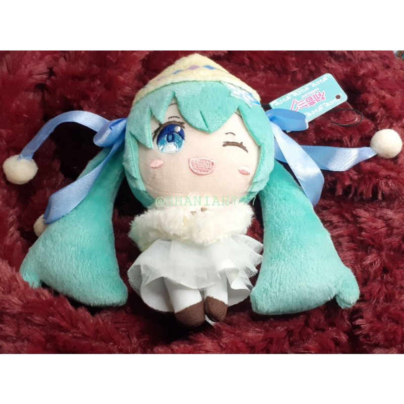 Authentic TAITO Vocaloid HATSUNE MIKU Winter Snowflake Winking Plush ...