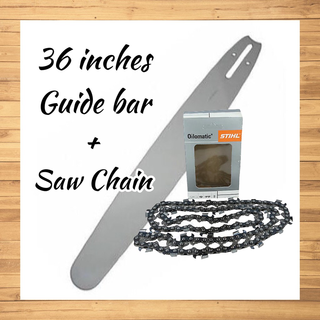 Guide Bar 36 inches & Round Head Saw Chain for Stihl 070 Chainsaw ...