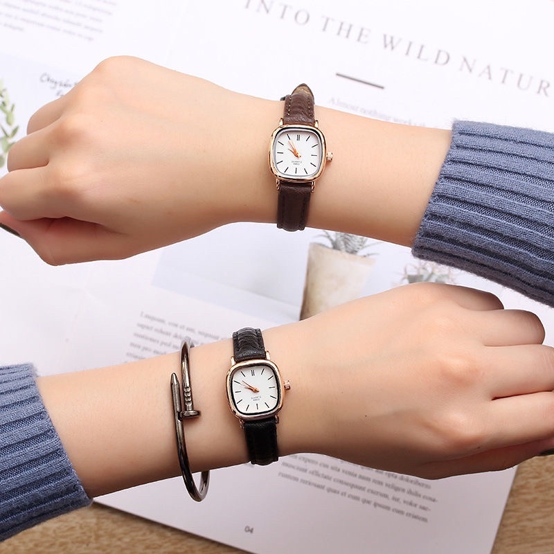 Vintage Brown Black Leather Watch Formal Casual Water Resistance ...