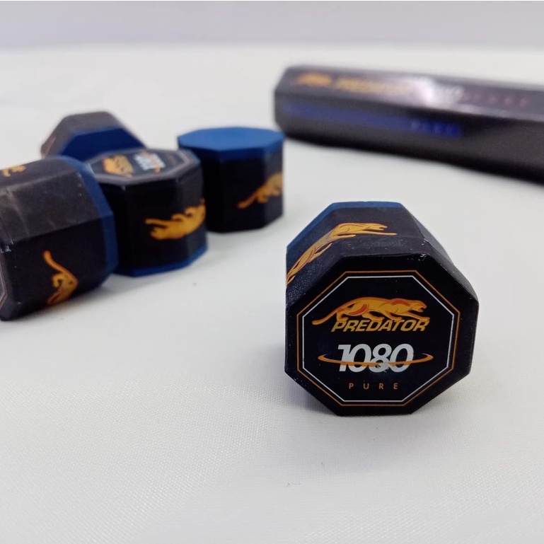 1Pc. PREDATOR OCTAGON BLUE BILLIARD CUE CHALK/TISA NG TAKO NG BILYARAN ...