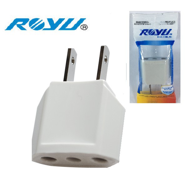 ORIGINAL Royu Round to Flat Adapter adaptor Outlet | Shopee Philippines