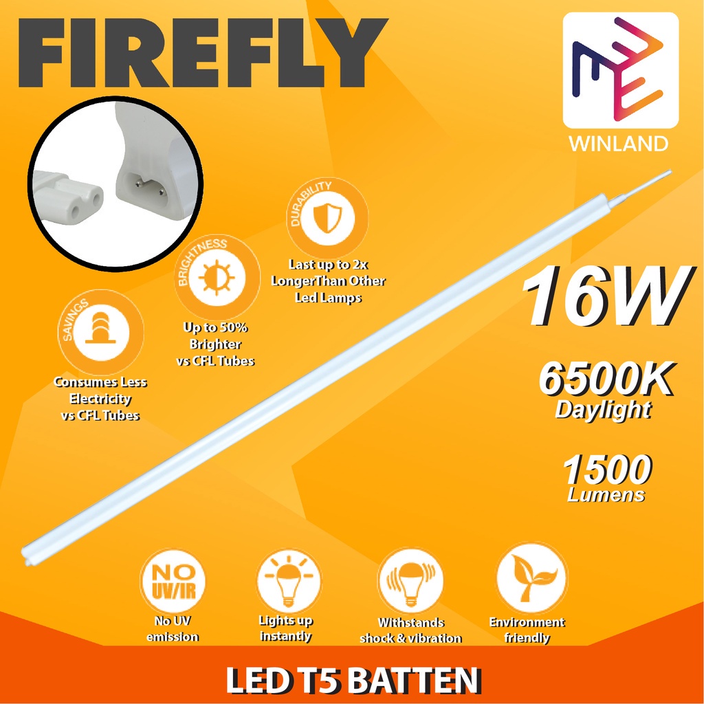 Firefly Original Basic Series LED T5 Batten 16watts EBTST5DL316 ...