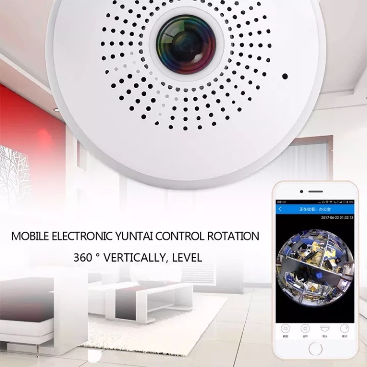 V380 D3 CCTV Camera Wifi Bulb Camera 3MP 360 Degree 3D Panorama ...