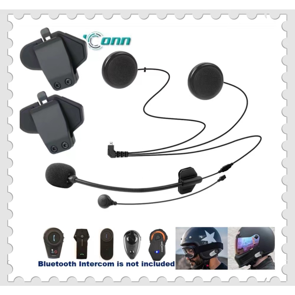 Original Motorcycle helmet headset T-MAX Dual Mics Earphone & Speaker ...