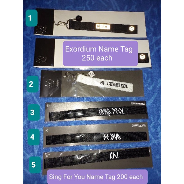 EXO Official Name Tag | Shopee Philippines