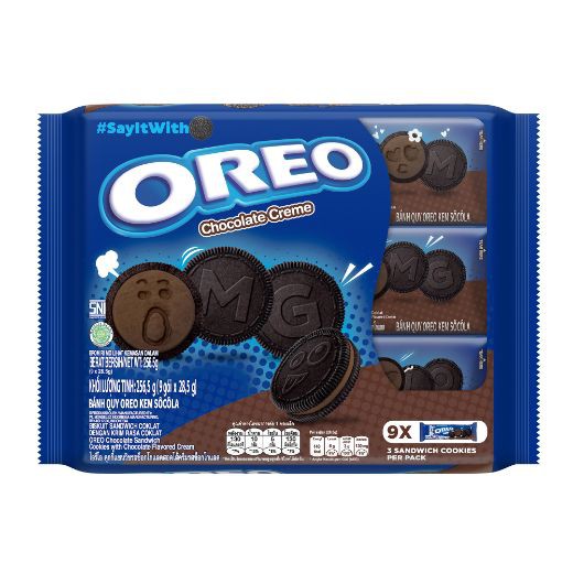 Oreo Chocolate Sandwich Cookies Multipack (9x28.5g) LTD Edition ...
