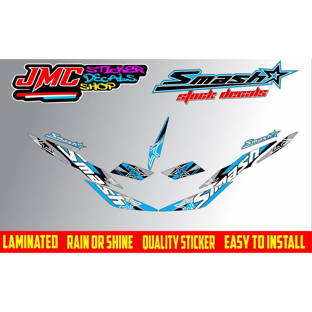 SMASH 115 STOCK DECALS PRINTED LAMINATED QUALITY STICKER | Shopee ...