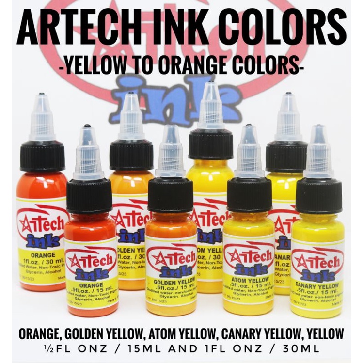 ARTECH INK COLORS [YELLOW TO ORANGE COLORS] (Originally Filipino Made ...