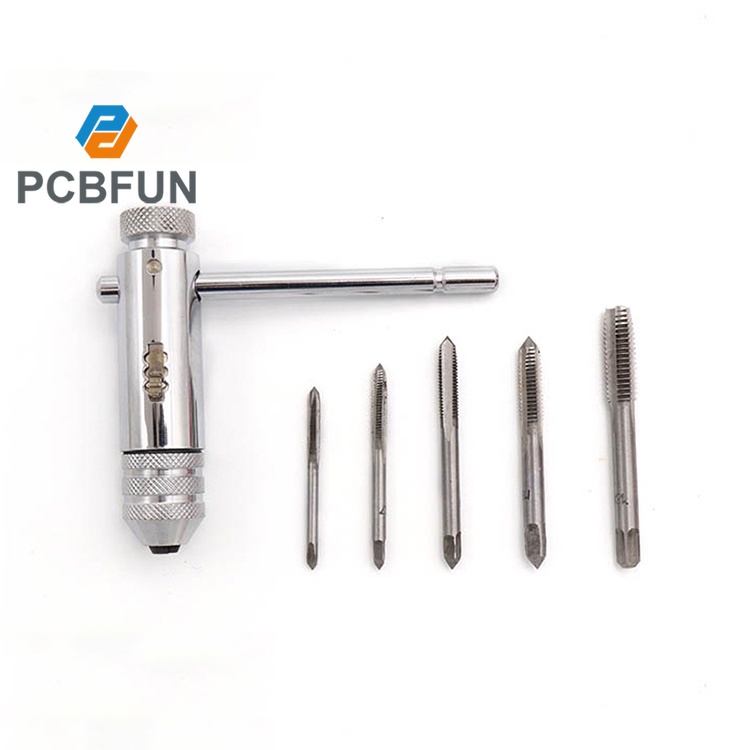 Pcbfun T-Handle Wrench Drill Set T-Type Hand Tapping Tools Machine M3 ...