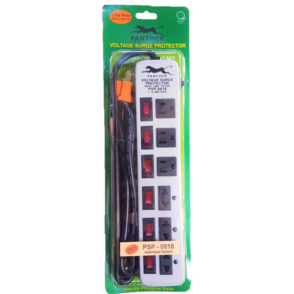 Panther Voltage Surge Protector Extension Cord Set 1.75M PSP0818 ...