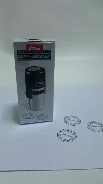 Self Inking Round Company Logo Stamp R532/R524/R517 Shiny | Shopee ...