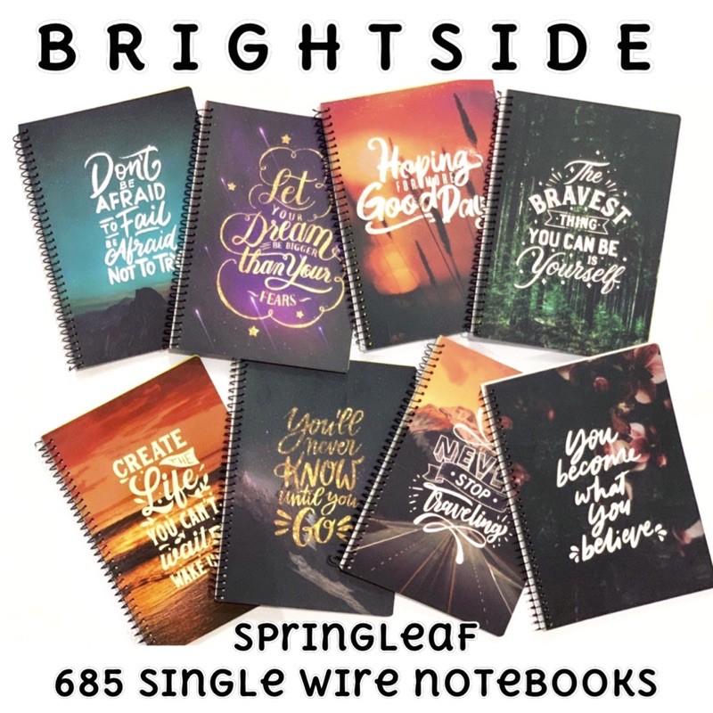 Springleaf Brightside 685 Spiral Notebooks Single wire | Shopee Philippines