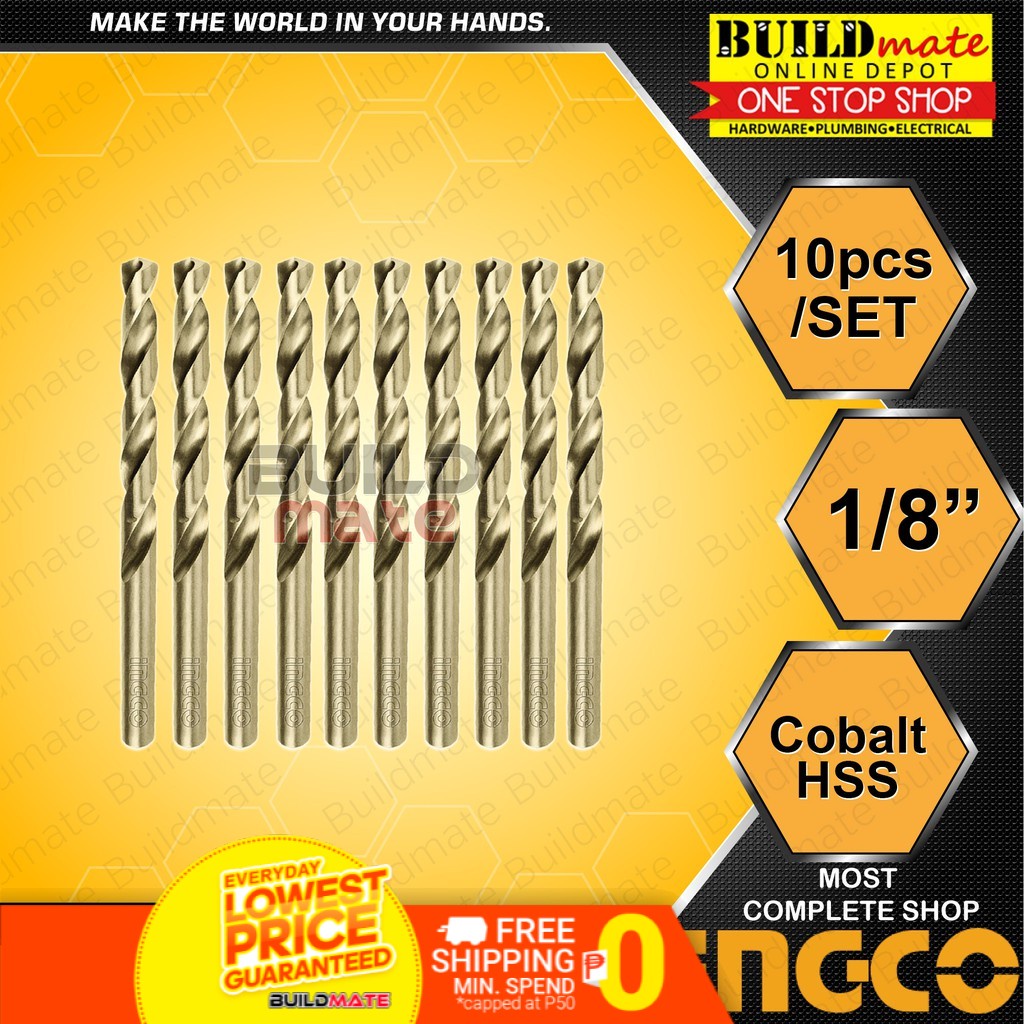 INGCO 10PCS Cobalt HSS Drill Bit 1 8 3 2mm 1 PACK IHT Shopee