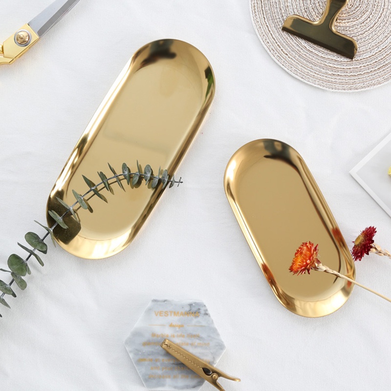 Golden Service Tray Gold Serving Tray Dessert Fruit Tray Modern Luxury ...