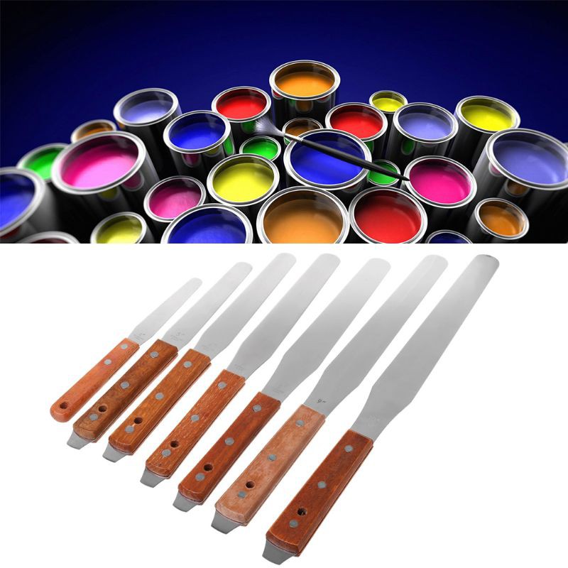 Stainless Steel Inking Paint Glue Mixing Draw Spatula Scrape Texture ...