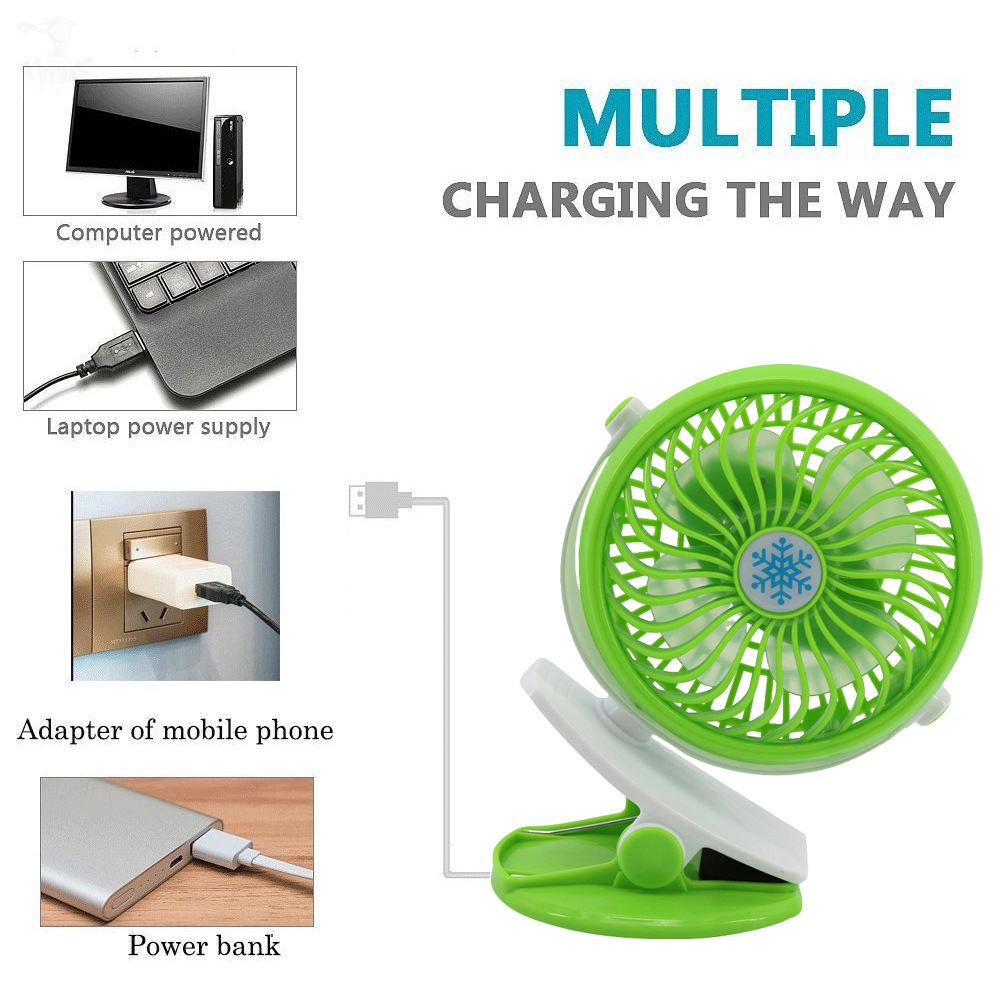 Multi-function Fan Mini Clip Portable Electronic Rechargeable Fan USB ...