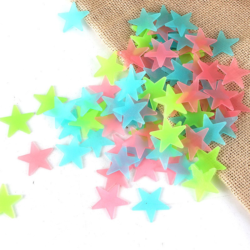 Noctilucent Fluorescent Wall Sticker Light Sticker Assorted star ...